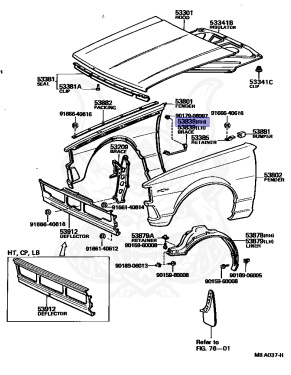 53851-12010 - Toyota - Front Fender Brace, Rh - Nengun Performance