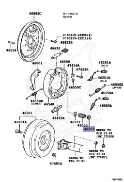 47449-20011 - Toyota - BRAKE SHOE HOLD DOWN CUP - Nengun Performance
