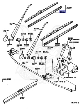 85221-90B00 - Toyota - WINDSHIELD WIPER BLADE - Nengun Performance