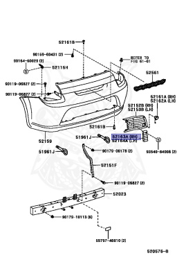 52163-17010 - Toyota - PLATE, REAR BUMPER, RH - Nengun Performance