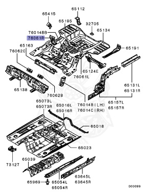 MN150948 - Mitsubishi - REINFORCEMENT,RR SEAT CATCH,RH - Nengun Performance